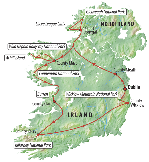 Autoreise Die Nationalparks Irlands
